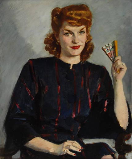 Eugen Spiro, Portrait Of Mrs Klabin, 1942