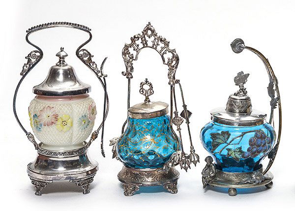 Three Victorian Pickle Castors