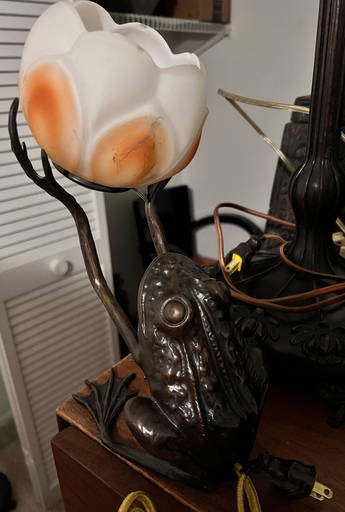 Bronze frog lamp - Dec 10, 2022 | Vandenbrook Galleries, LLC in FL