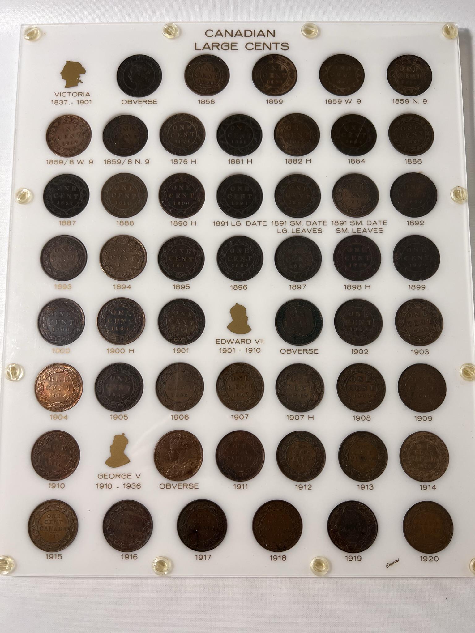 Collection Of Canadian Large One Cent Coins Auction