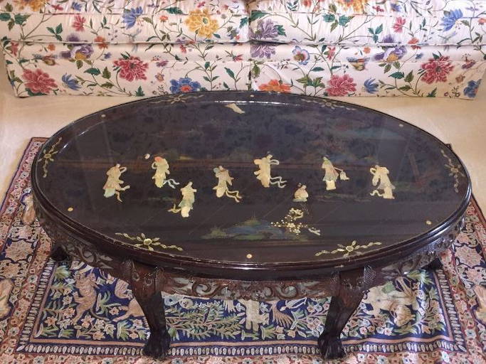 Asian/japanese Carved Table
