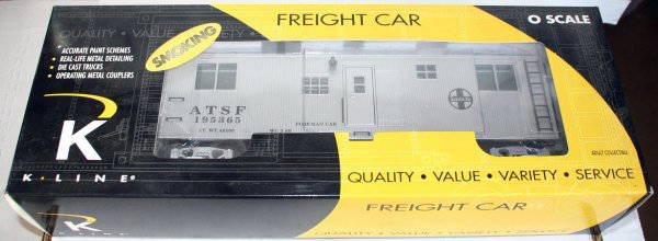 K Line K767 1051 Atsf Mow Bunk Car W/ Lights And S