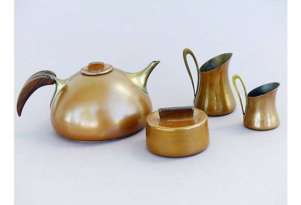 Hagenauer Wiener Werkstatte Tea Set -4 Pcs. - Mar 19, 2016 | Iconic ...