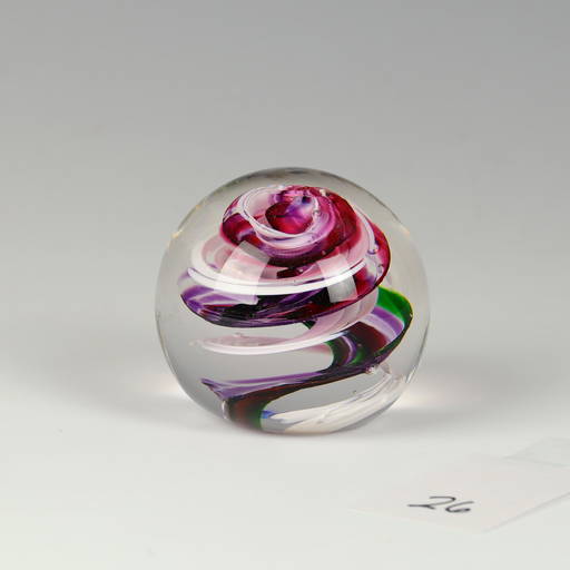 Handblown Art Glass Paperweight By Bob Allen