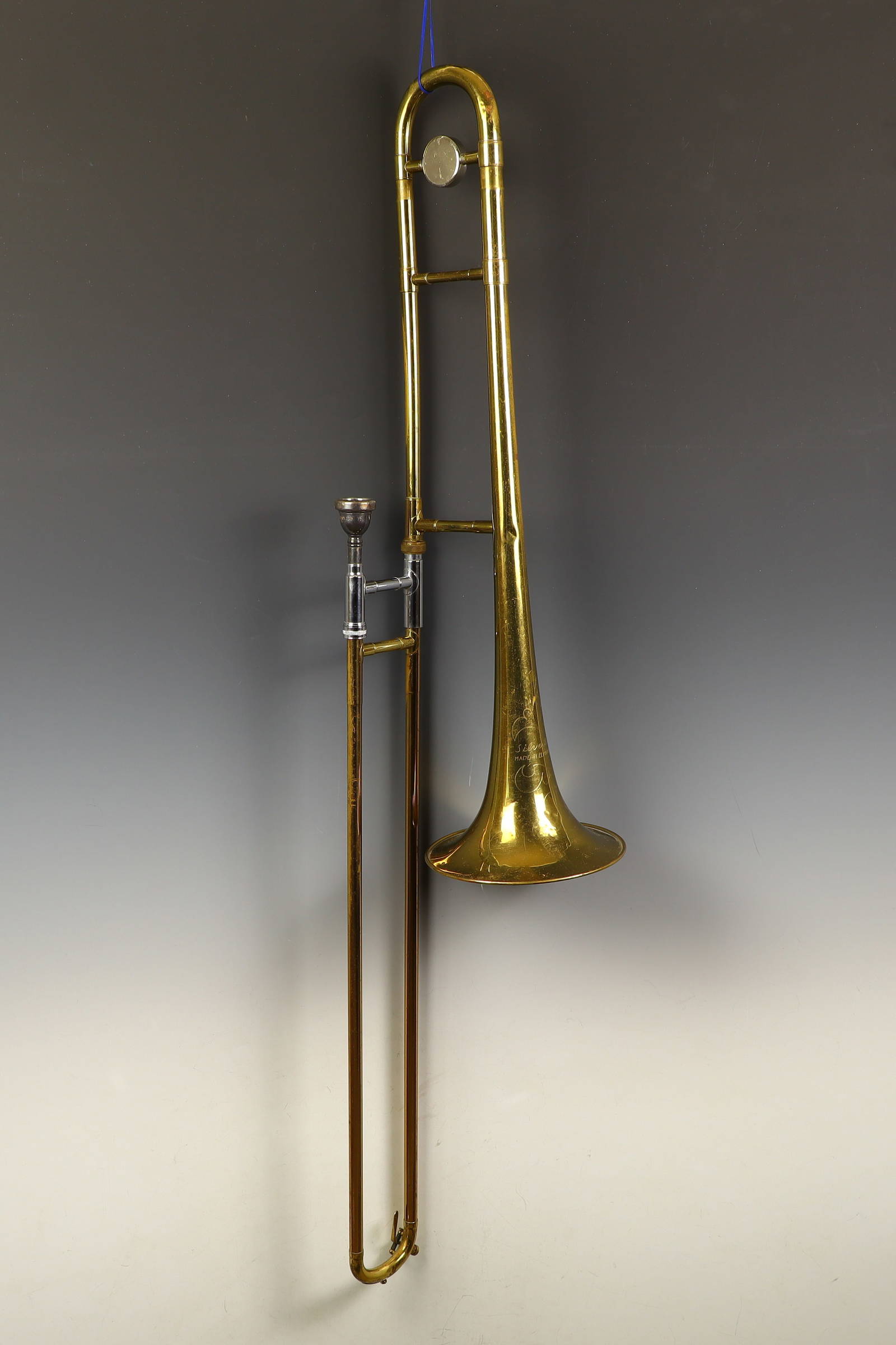 Vintage Silvertone Trombone Made In Elkhart, Indiana Auction