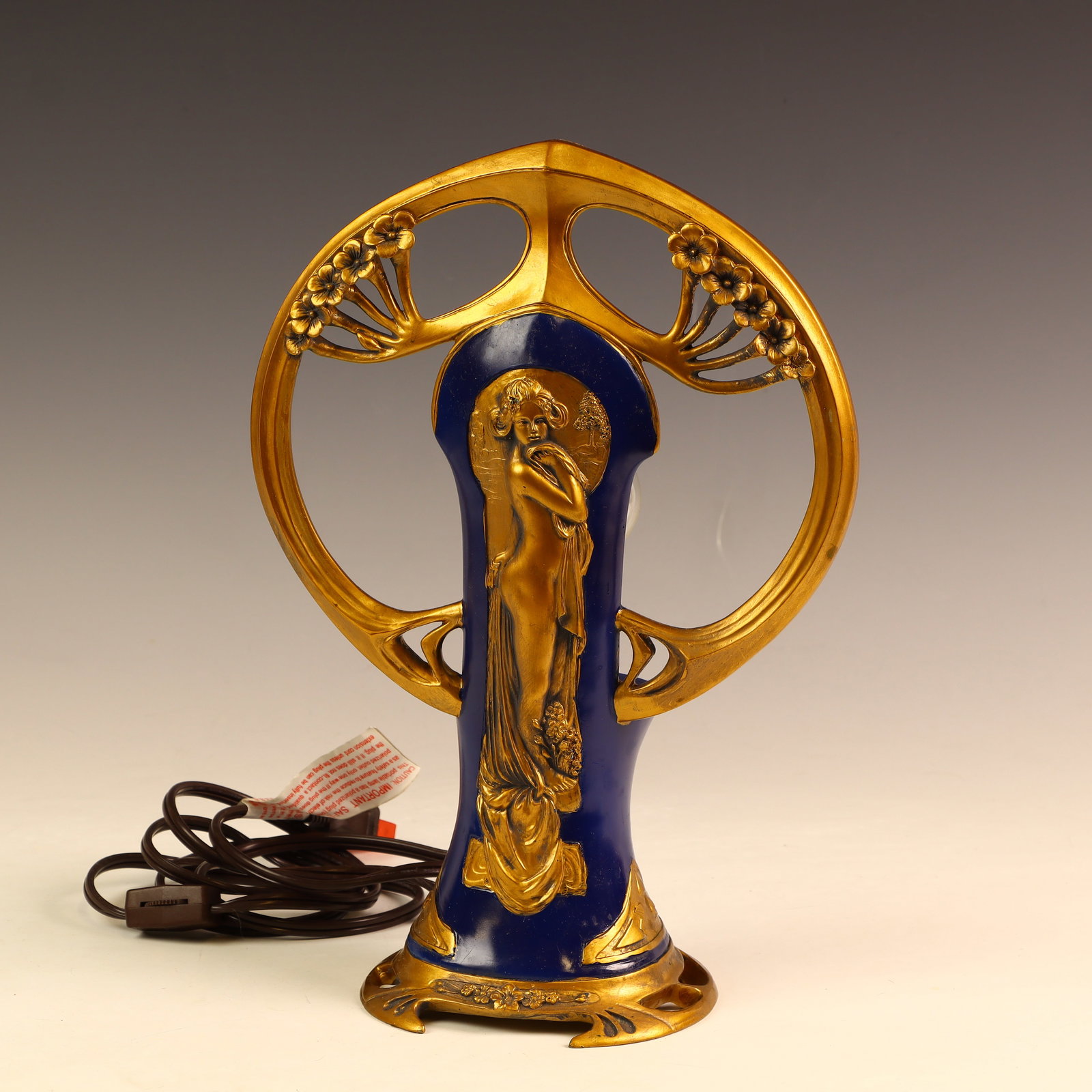 Oliver Tupton Signed Art Nouveau Nude Lamp
