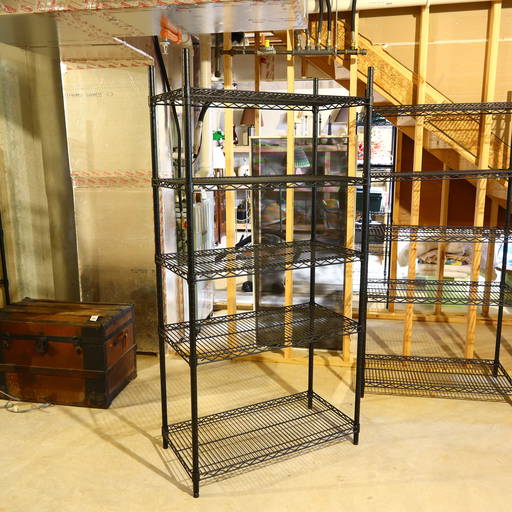 Black Wire Storage Shelf Unit