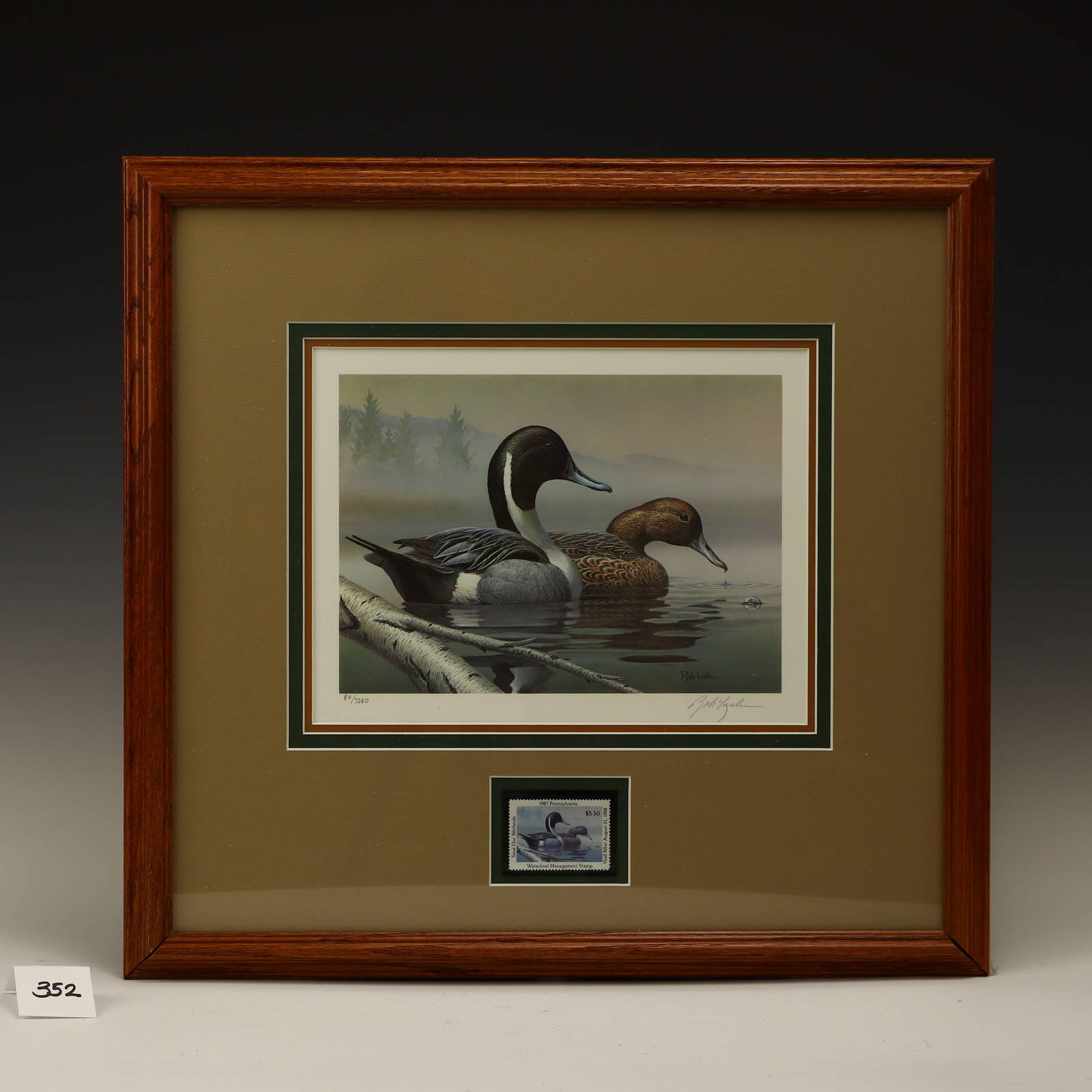 Signed And Numbered Duck Print 1987 Pa Stamp Auction