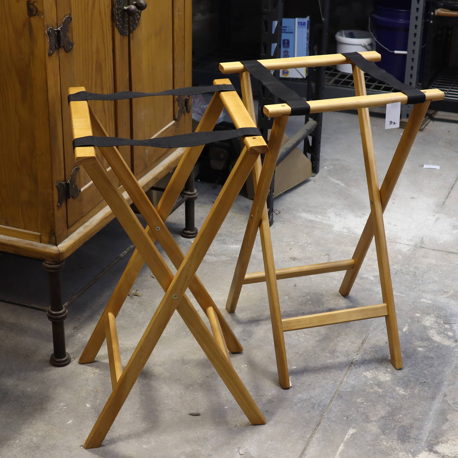 Two Folding Tray Stands Auction