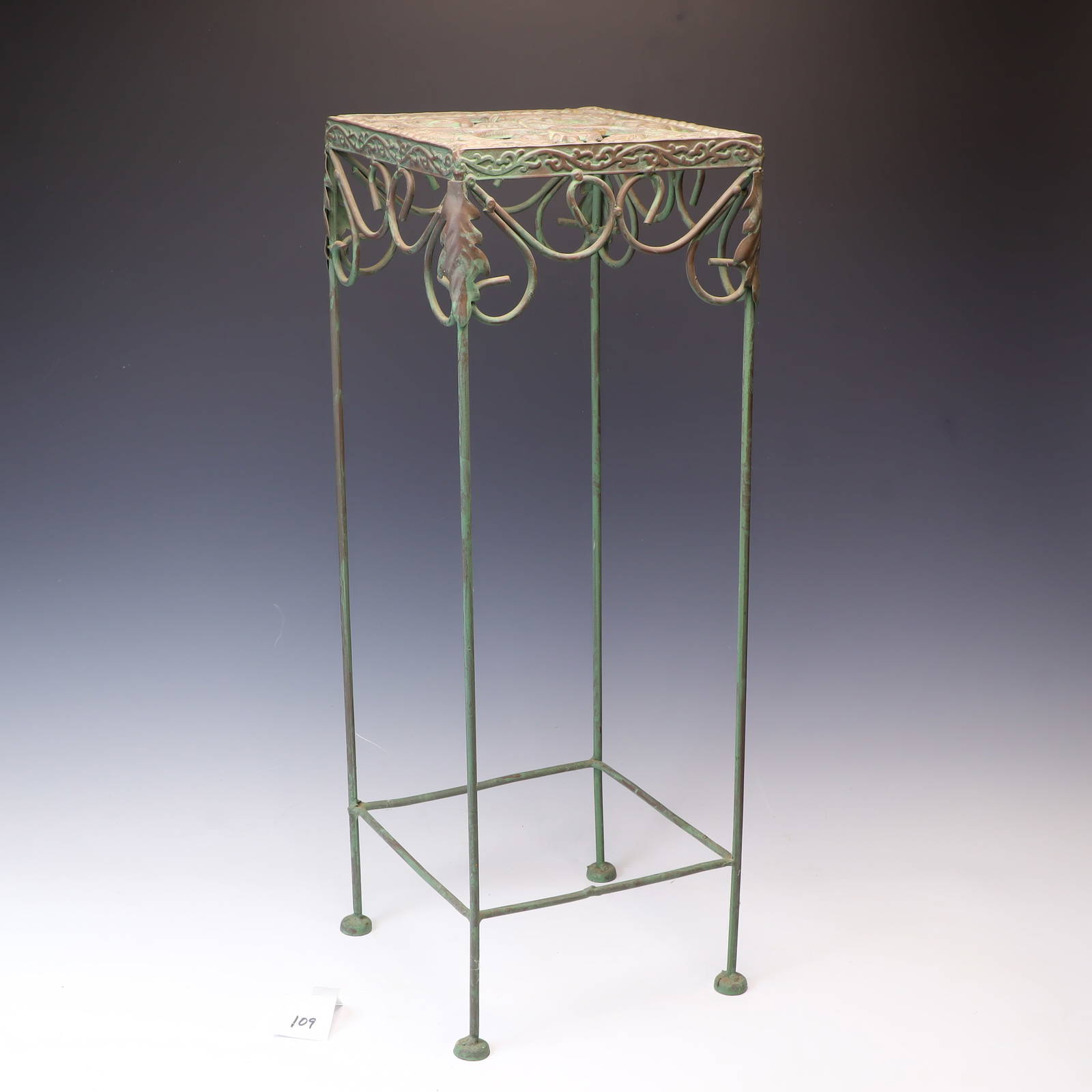 Vintage Wrought Iron Plant Stand Auction