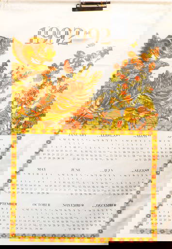 Three Cloth Folk Art Calendars