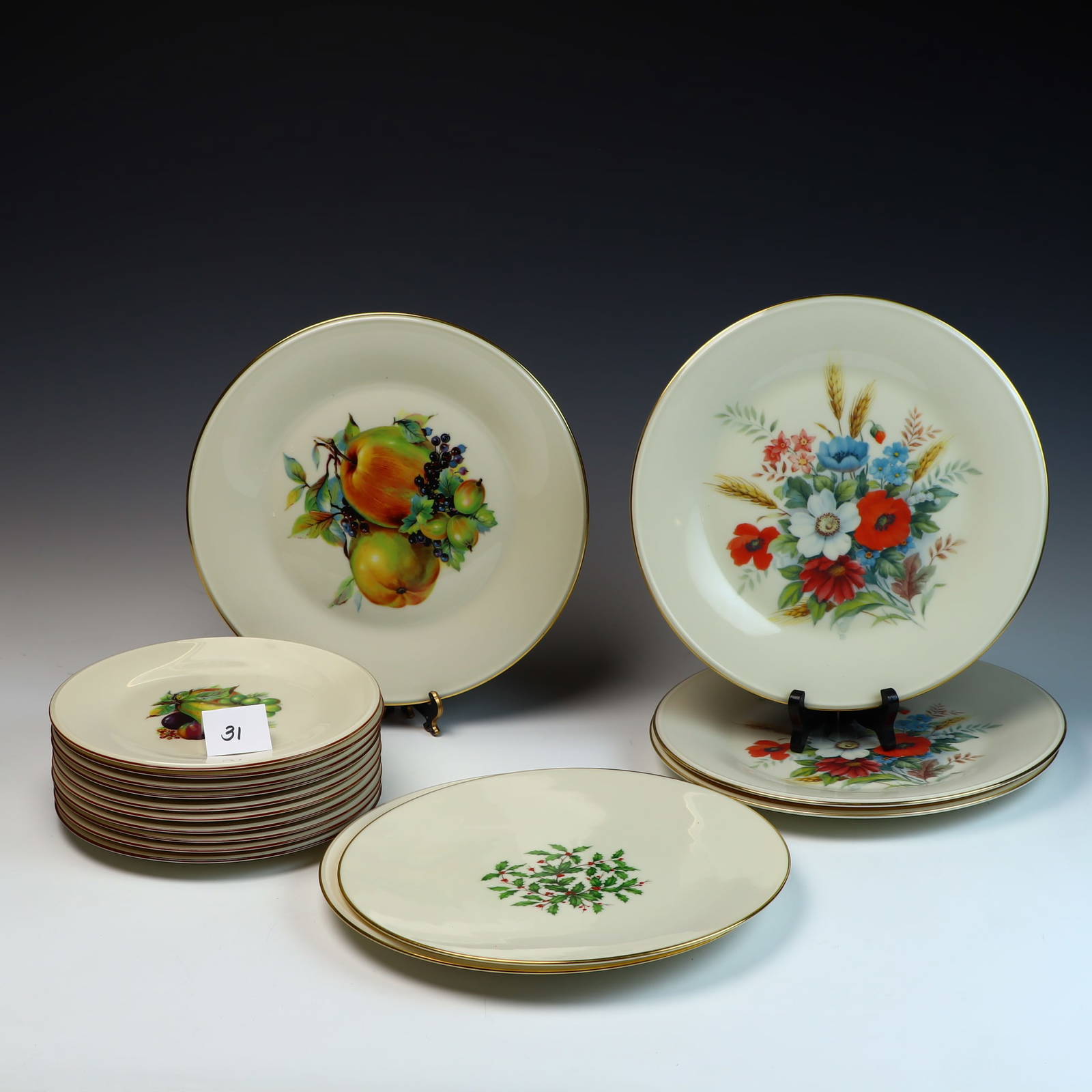 Vintage Set Of Lenox Plates Auction