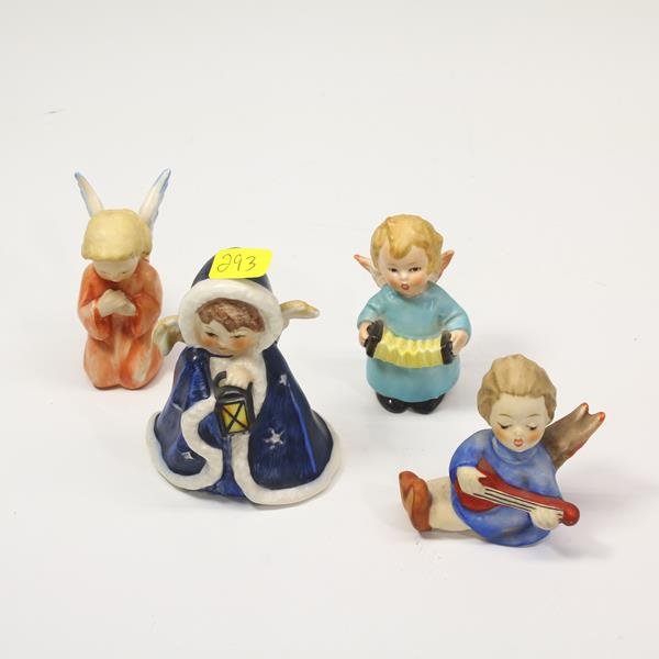4pc Goebel Hummel Angels Lantern Musical Instruments