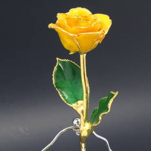 Real Rose Preserved And Dipped In 24k Gold