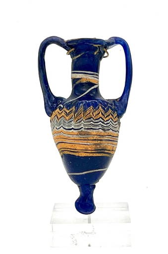 Ancient Greek Core Form Glass Amphoriskos