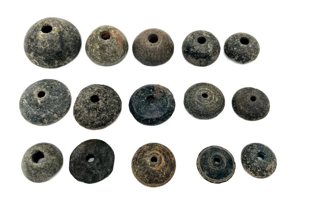 Lot Of 15 Ancient Roman Stone Spindle Whorls Auction