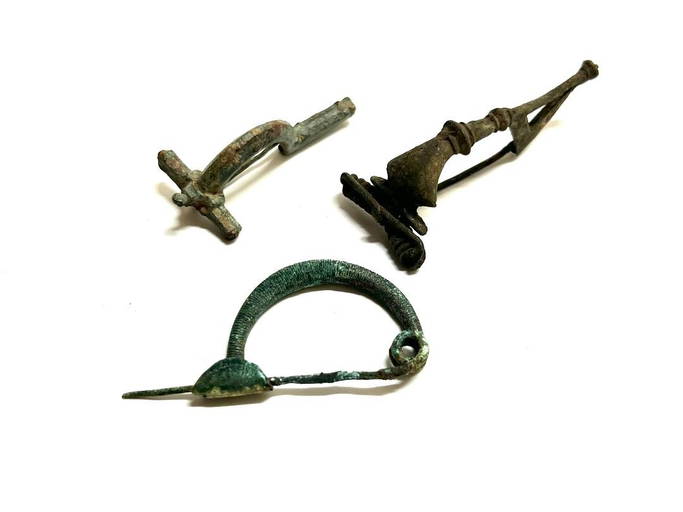 Group Of Ancient Roman Fibulas
