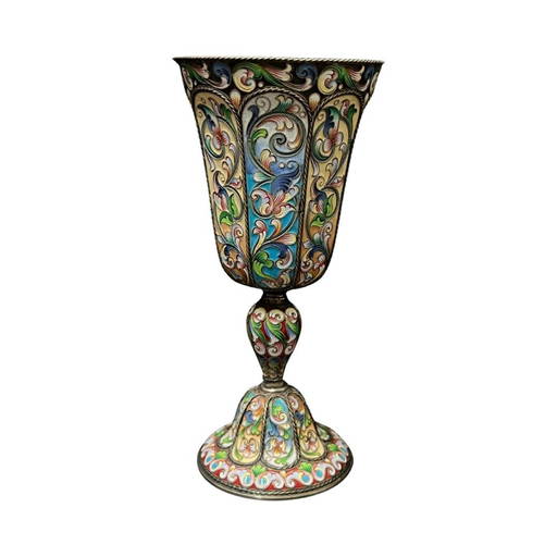 Russian Imperial Silver And Enamel Cup
