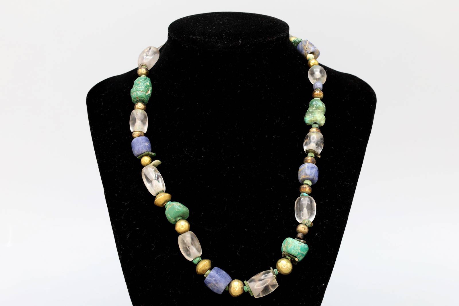 Rare, Ancient Precolumbian Inca Aymara Gemstone Beads With Gold Spacer ...