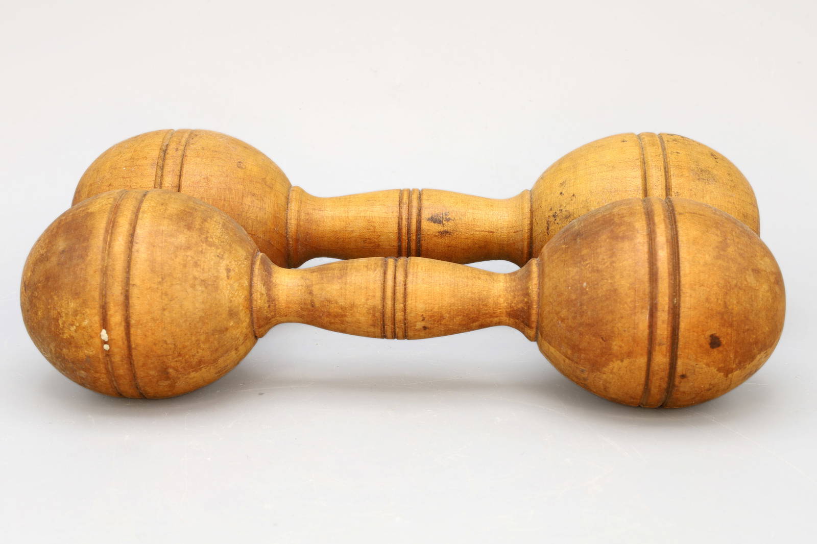 Antique Early 20th Century Wooden Barbells, Dumbells, Hand Weights ...