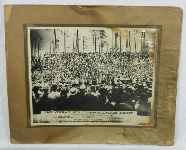 Rare Museum Quality "the Great Sullivan Kilrain Fight"