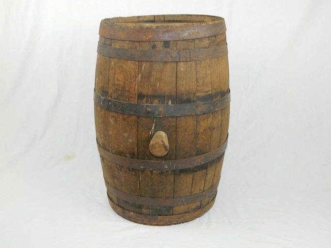 Prohibition Era Uc St. Louis Wooden Whiskey Barrel