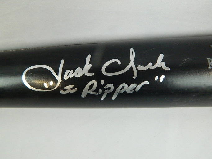 Jack Clark Signed & Inscribed "ripper" Bat