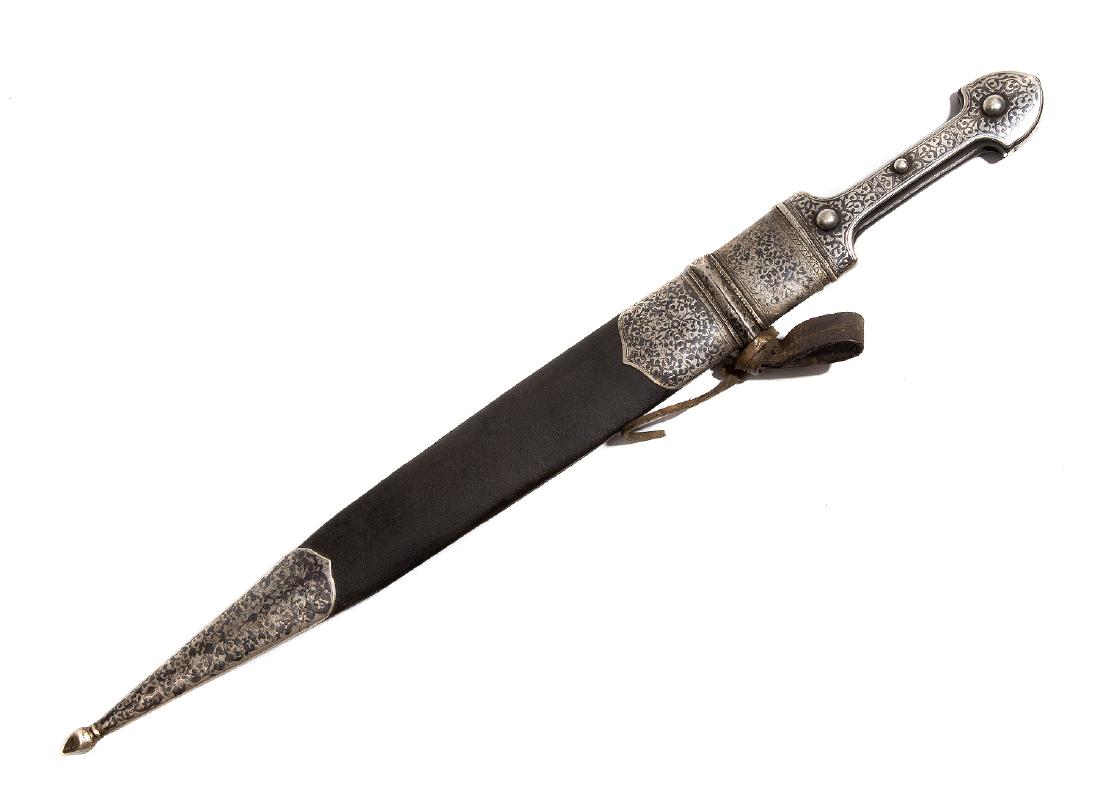 CAUCASIAN (ARMENIAN) DAGGER IN SILVER MOUNTS, 19TH C.
