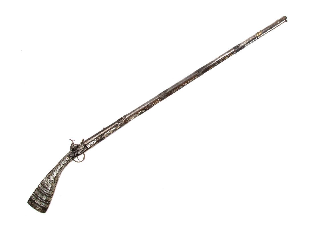 OTTOMAN EMPIRE BALKAN FLINTLOCK MUSKET, 19 C.