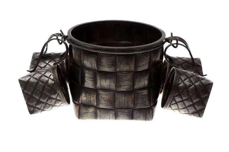 Russian Silver Vodka Set, 19th C.