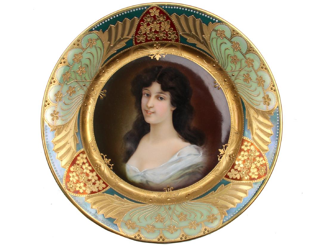 A Royal Vienna Hand Painted Portrait Plate