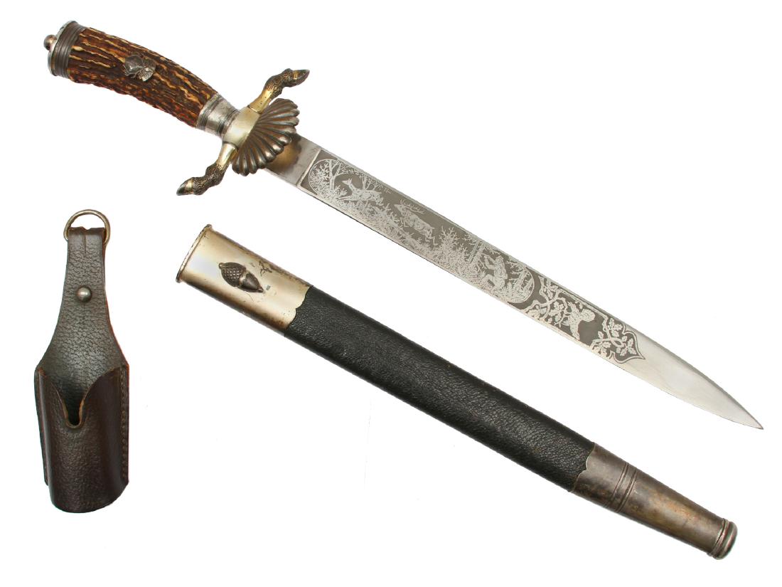 GERMAN SOLINGEN FORESTRY DAGGER WITH FROG