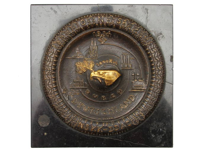 German Wwii Nskk Ddac Award Plaque 1934