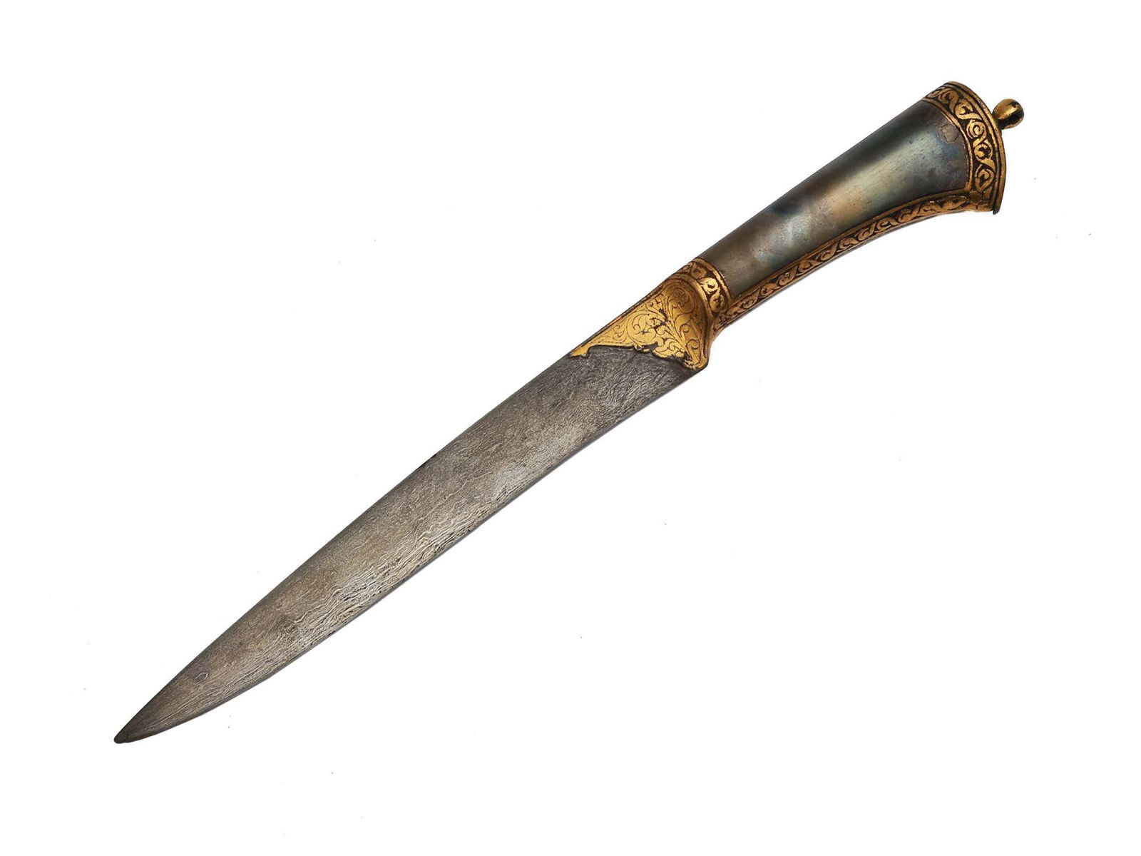For Auction: AN INDIAN KHANJAR DAGGER WITH GOLD INLAY, 19 C. (#0289) on ...