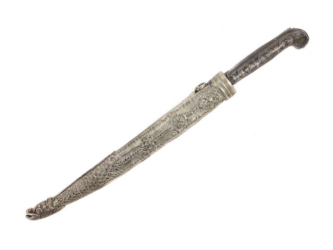 A Silver Mounted Turkish Islamic Ottoman Balkan Dagger