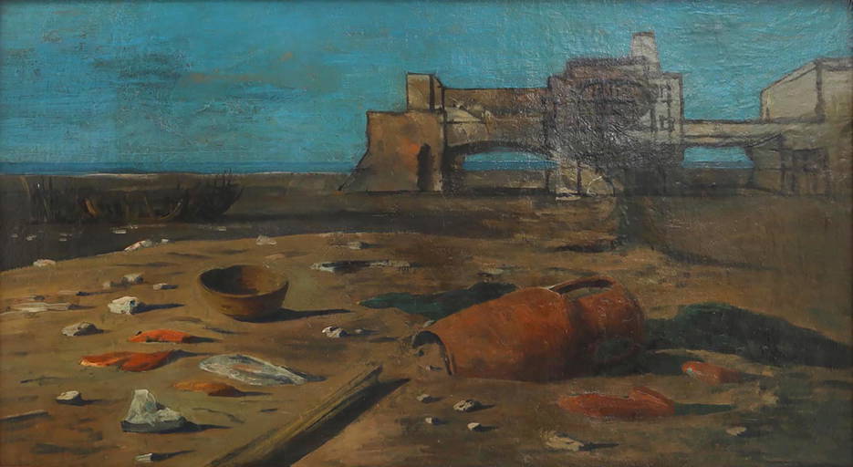 AN OIL ON CANVAS PAINTING BY EUGENE BERMAN, 1933 (#0018) on Apr 24 ...