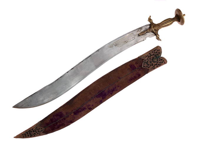 A Sosun Pattah Sword With Patterened Blade, 19th Century