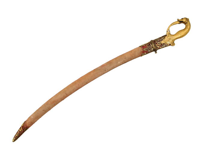 A Lucknow India Saber With A Gilt Hilt, Early 19th Century
