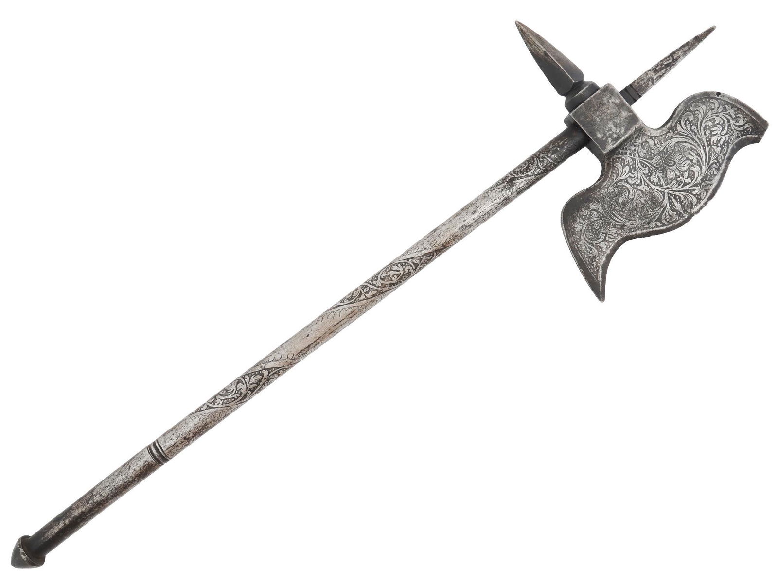 AN INDIAN IRON HAND FORGED BATTLE AXE TABAR, 19TH CEN. - Oct 23, 2022 ...