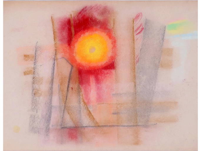 A Nikolai Ushin Russian Soviet Abstract Painting, 1930s