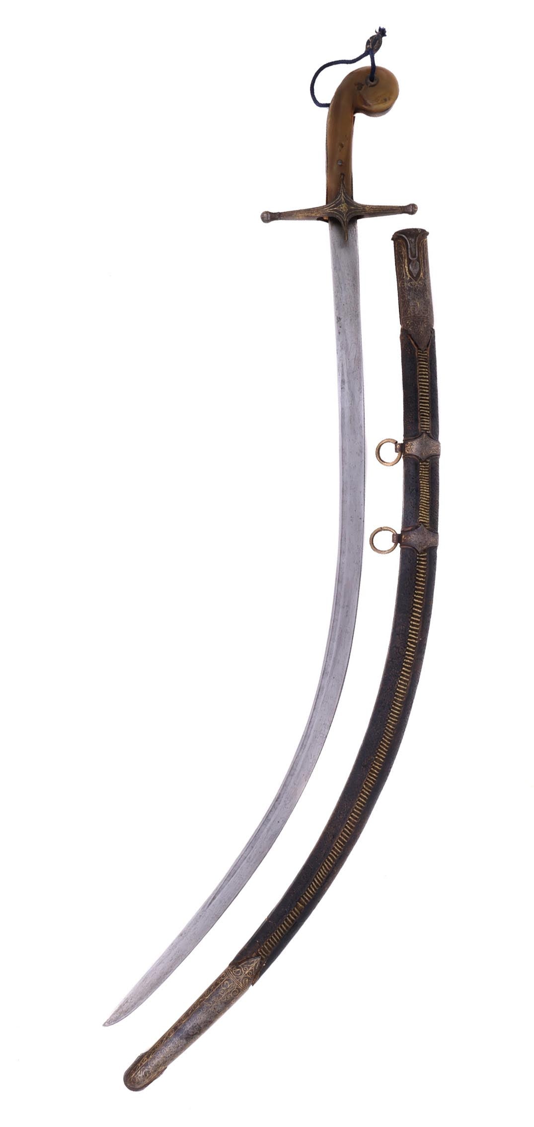 An Ottoman Empire Turkish Shamshir Sword Sabre, 19th Cen. Auction