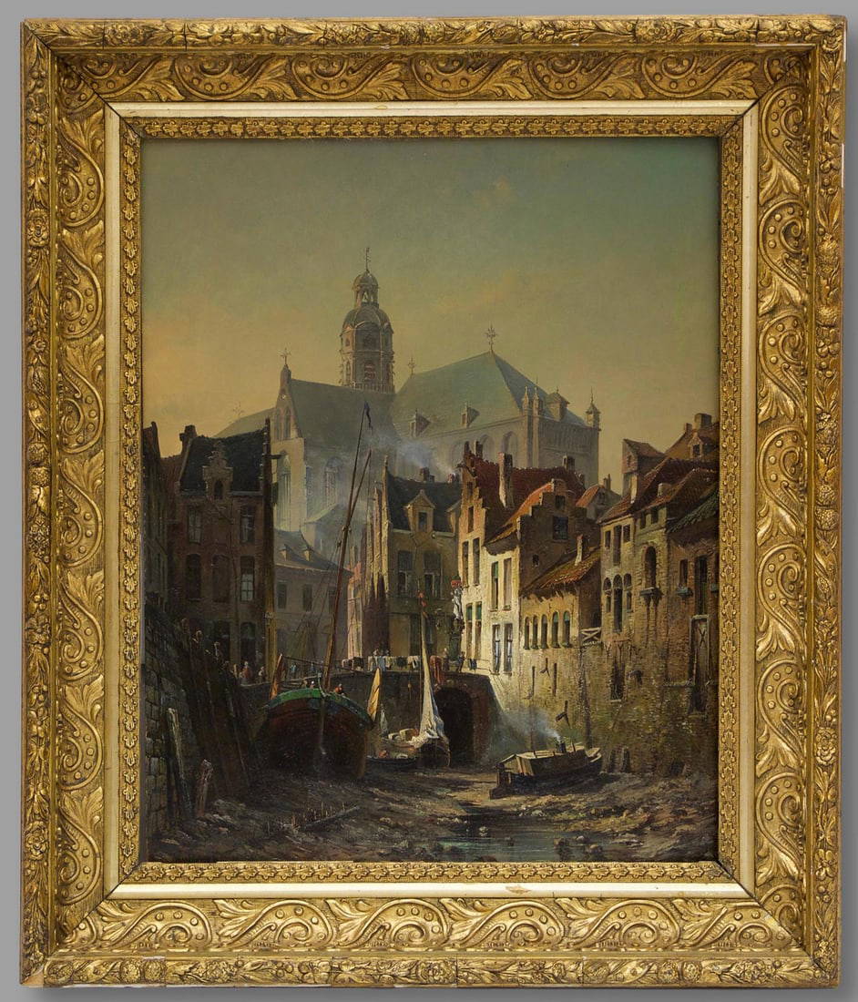 A 19th Century Dutch Painting By Marinus Van Raden (1832-1879). Auction