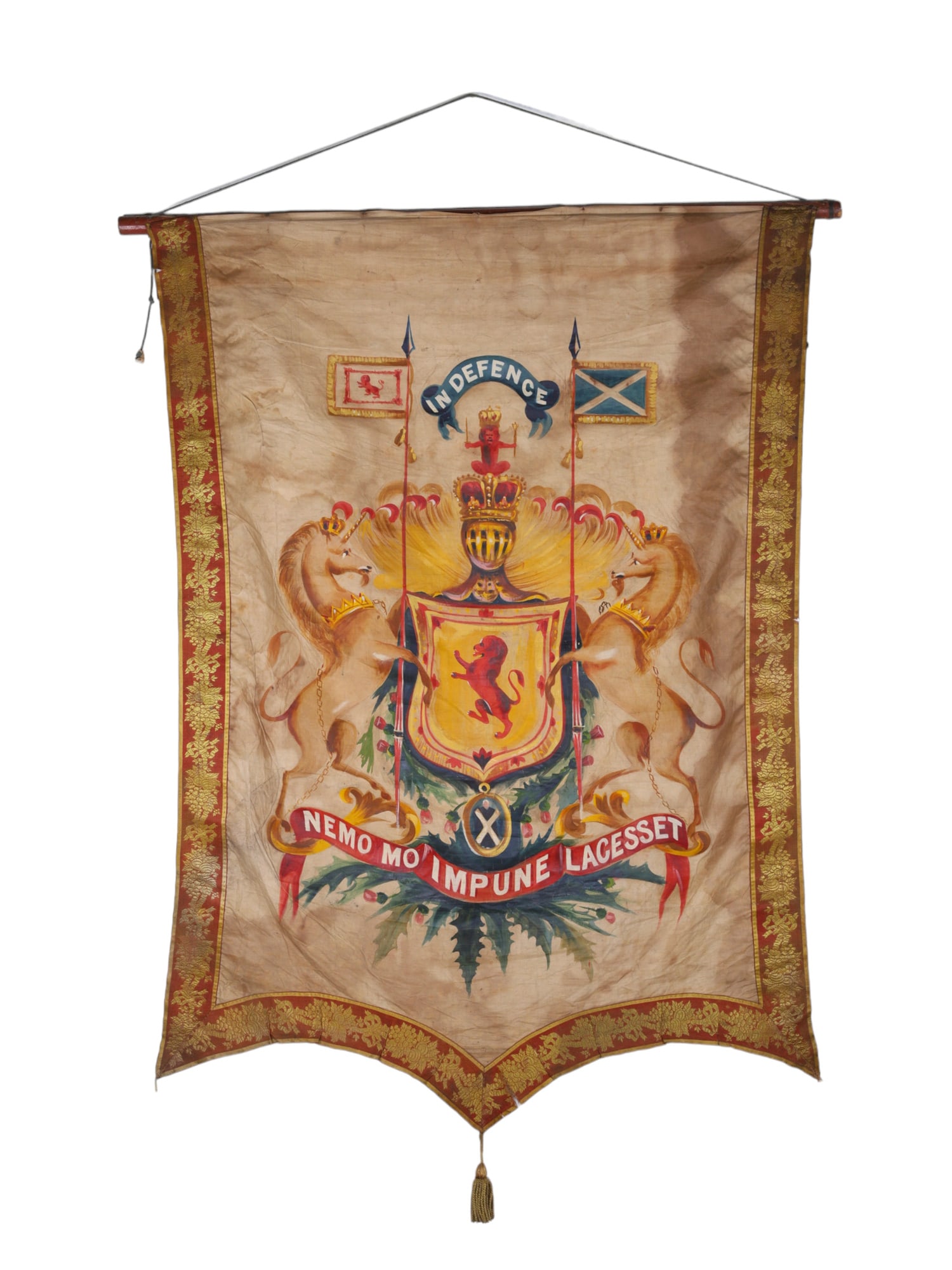 A Banner With Scottish Heraldry, Mid 19th C. Auction