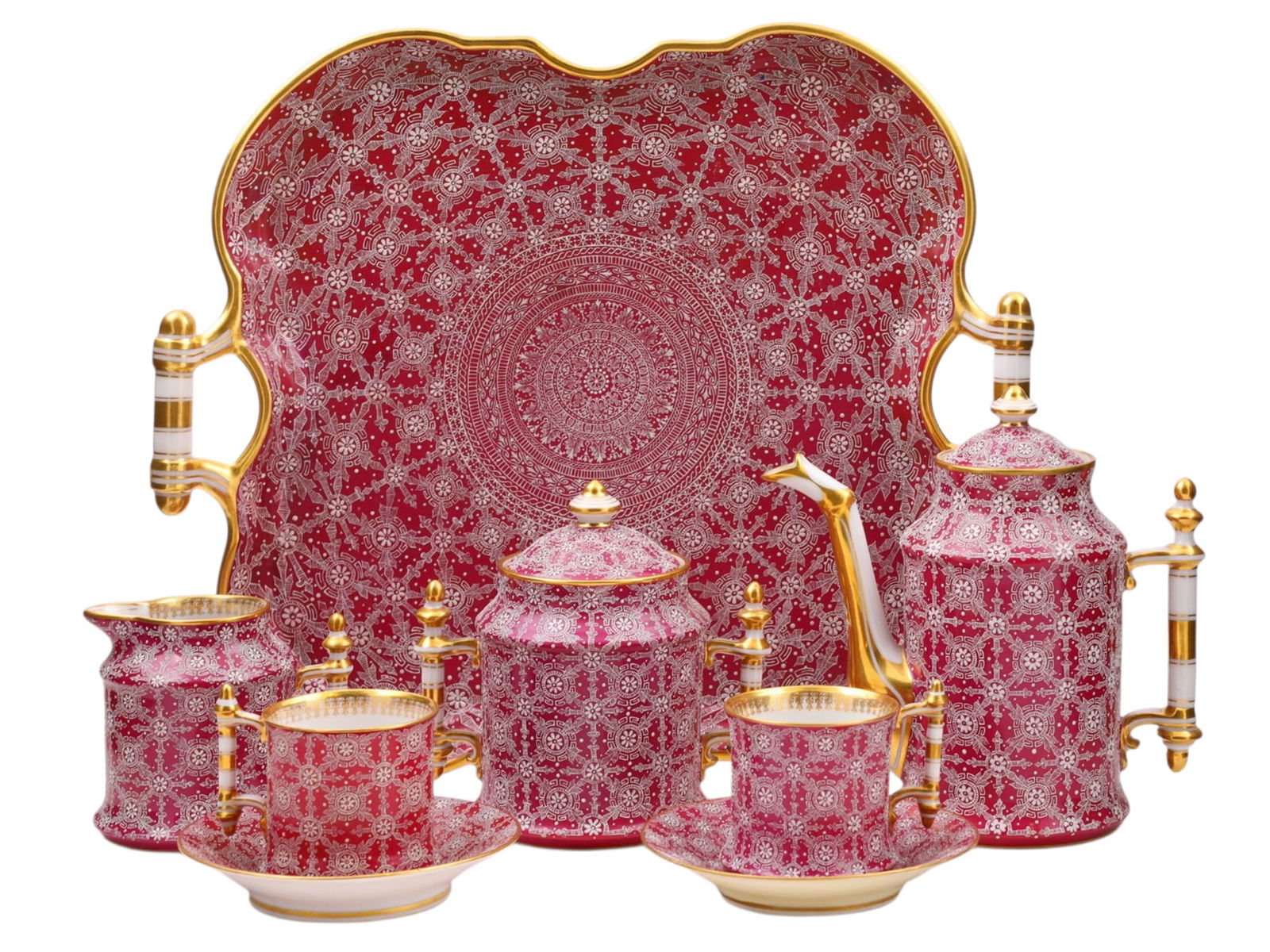 Rare Russian Porcelain Tea / Coffee Set, 19th C. Auction