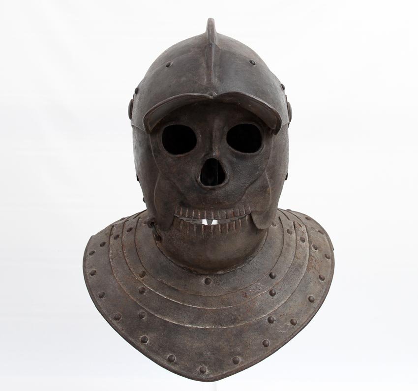 RARE GERMAN DEATH HEAD HELMET IN 16TH C. STYLE