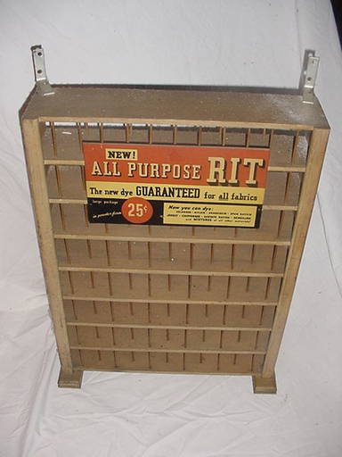 Wood Display For Rit Dye.nice Early Piece.