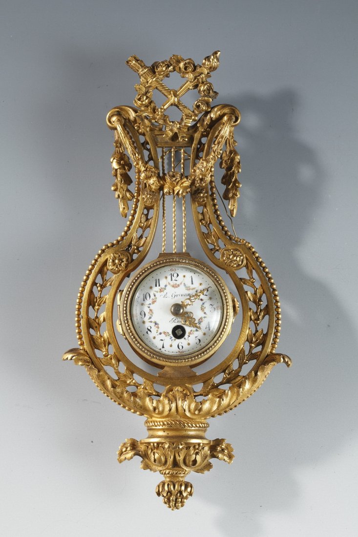 A Very Fine 19th Century "Ormulu Lyre Clock"