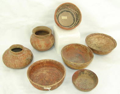 Two Prehistoric Corrugated Pottery Bowls