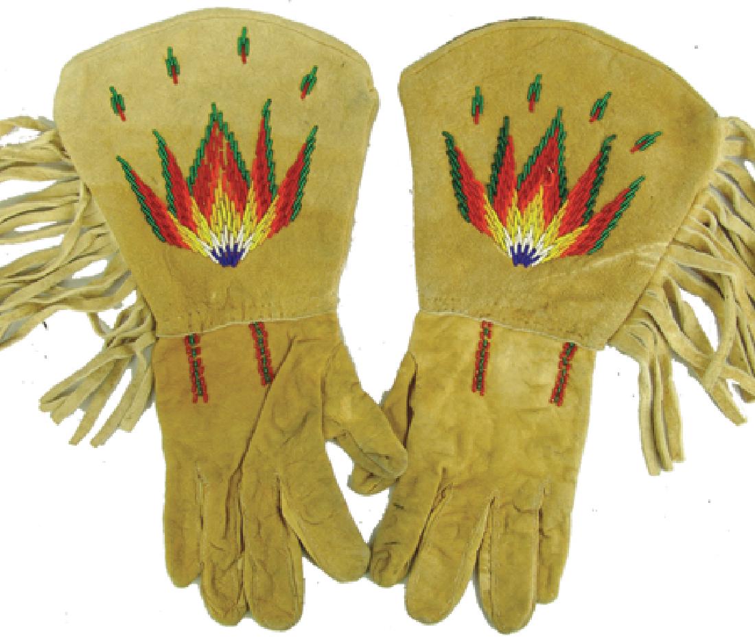 Flathead Beaded Gauntlets - Agnes Kenmille