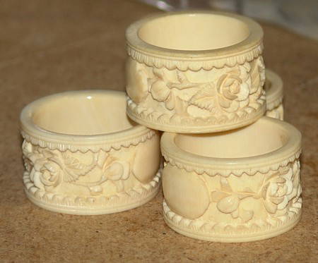4 Ivory Napkin Rings - Jul 19, 2011 | Allard Auctions Inc. in OR